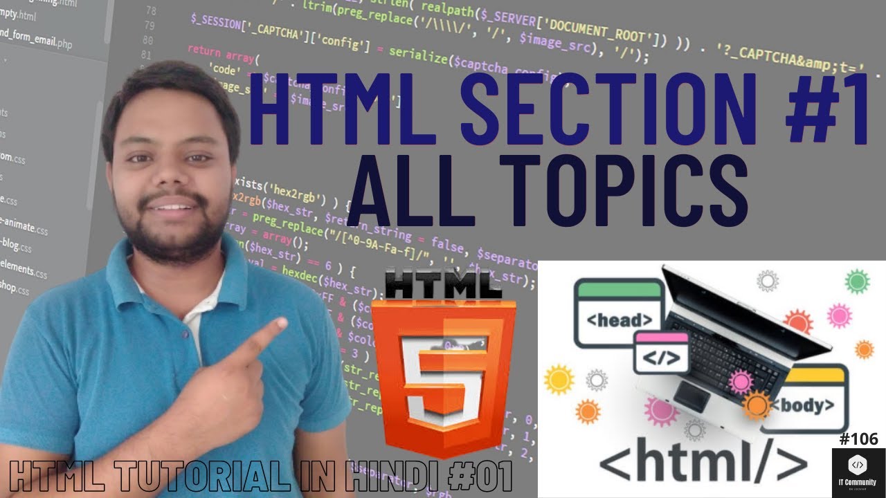Section 1 Topics Html Type Of Html Layout Of Html Html5 Html 5415