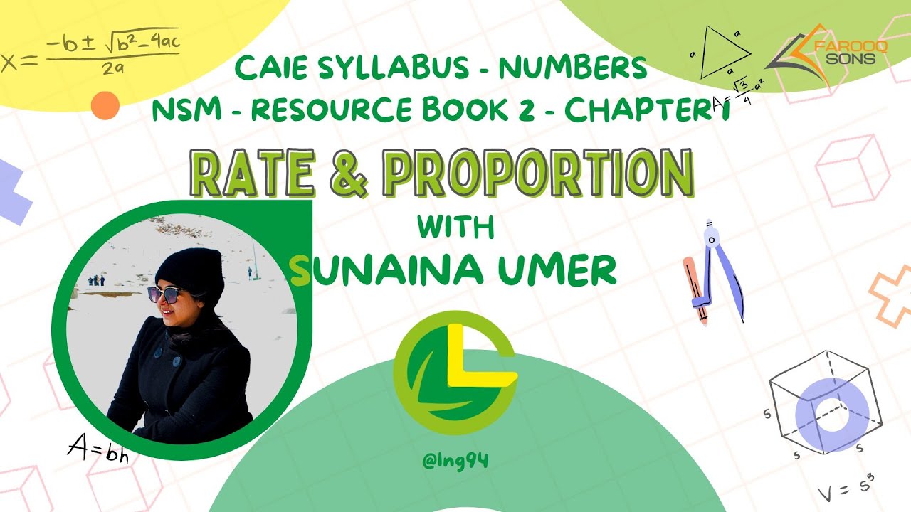 Rate & Proportion - CAIE 1.11 - NSM - Book 2 - Chap: 1 - Mathematics ...