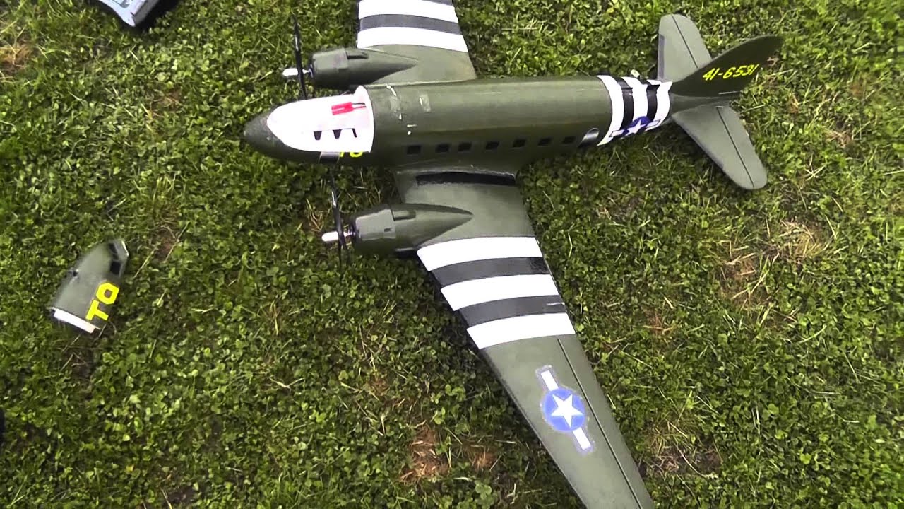 Dynam C-47 CRASHES shortly after takeoff - YouTube