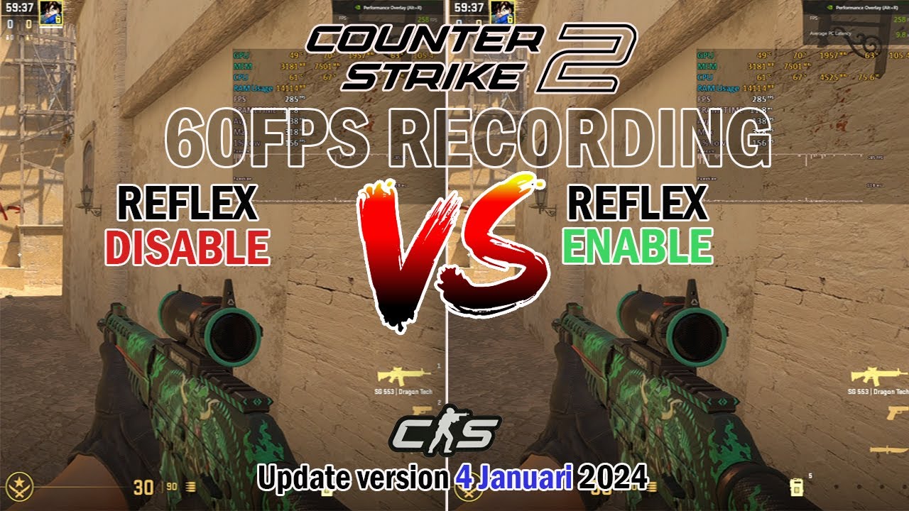 CS2 NVIDIA REFLEX DISABLE vs ENABLE With Nvidia Latency Analyzer : Nvidia 551.23 - YouTube