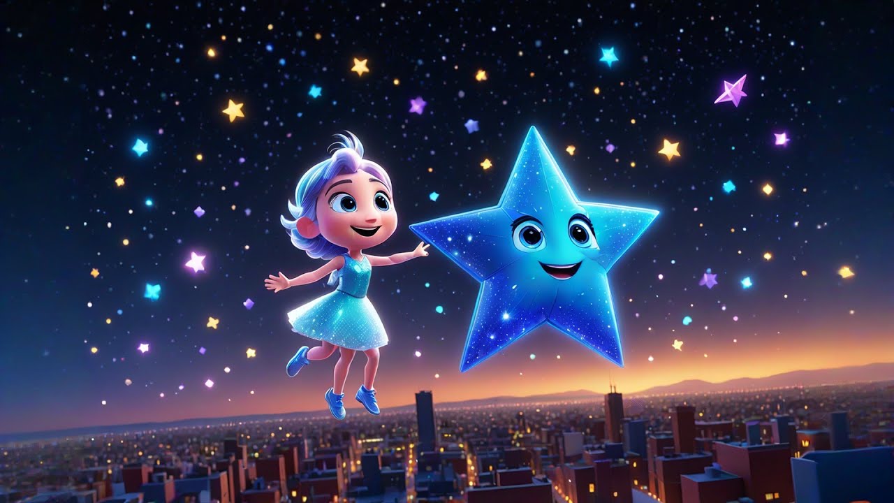 Five Little Stars Shine Bright Bright Bright | Star Song for Kids ...