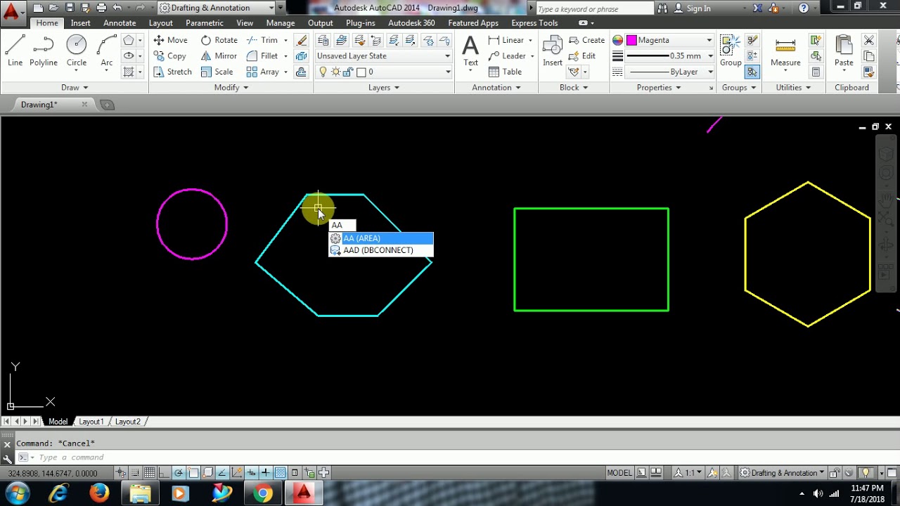F2, LIST, AREA, IDENTITY COMMANDS IN AUTOCAD - YouTube