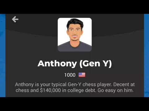 How to Beat Anthony (Gen Y) 1000 ELO Chess Bot - YouTube