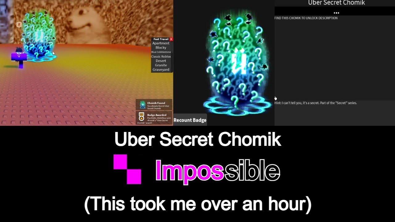 Roblox - Find The Chomiks | Uber Secret Chomik (Massive Pain) - YouTube
