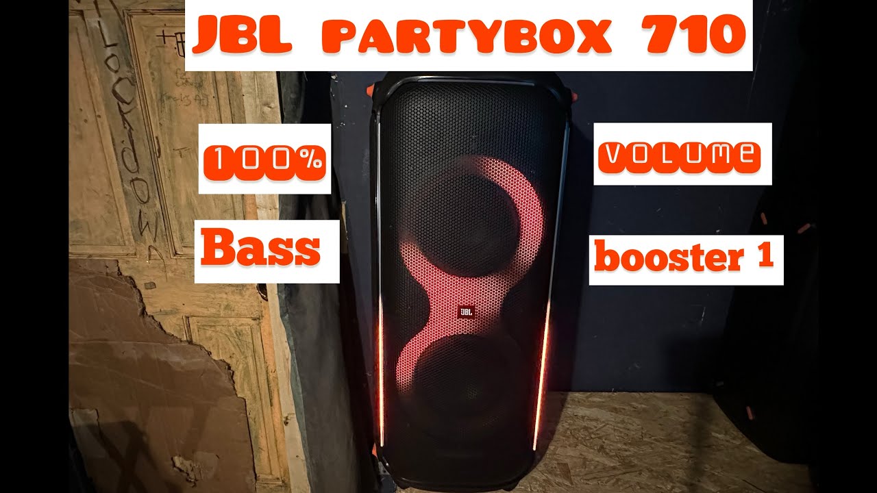 JBL PartyBox 710 bass booster one 100% volume - YouTube
