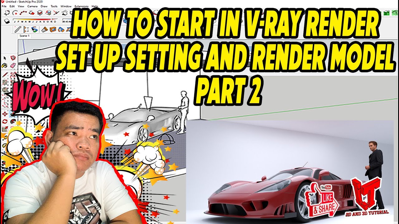 HOW TO START IN V-RAY RENDER (SET UP SETTING AND RENDER MODEL PAR2 ...