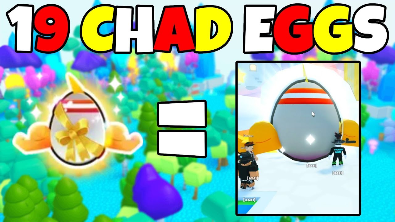 CATE HUGEURI PICA DIN 19 CHAD EGGS EXCLUSIVE IN PET SIMULATOR 99 - YouTube