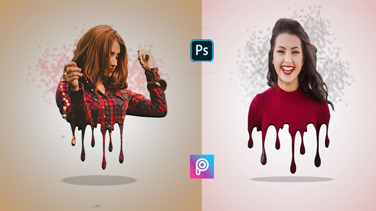 DRIPPING EFFECT IN PHOTOSHOP | Splatter Effect | EDITING PHOTOSHOP ...
