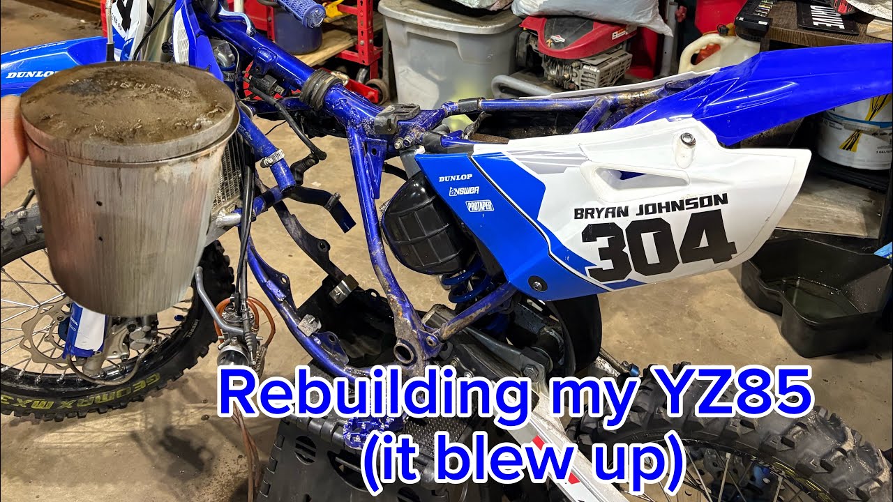 Rebuilding my top end on my YZ 85 - YouTube