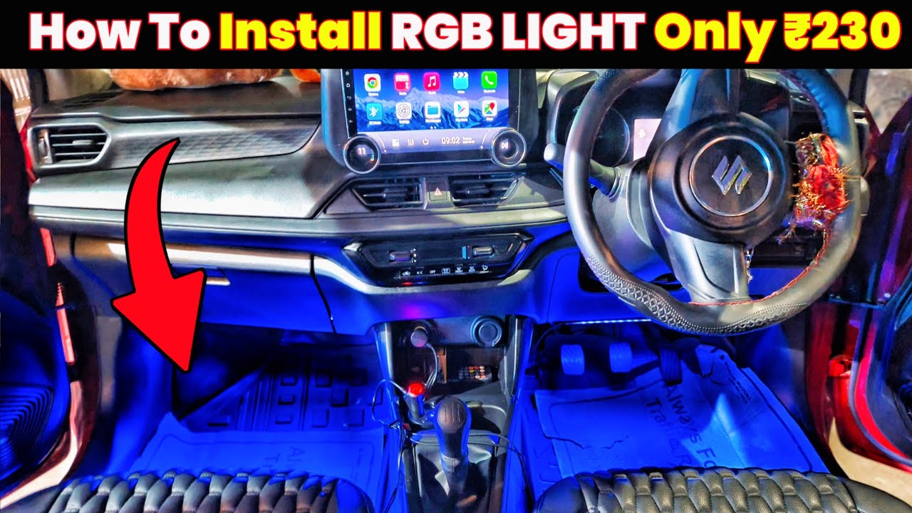 CAR RGB LED LIGHTINGS INSTALLATION | CAR AMBIENT LIGHT| CAR STRIP LIGHT ...