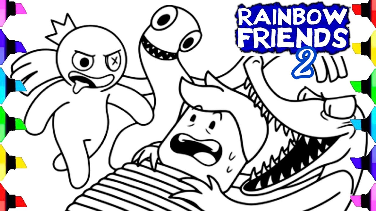 Rainbow Friends Chapter 2 Coloring Pages / Color ALL New Monsters ...