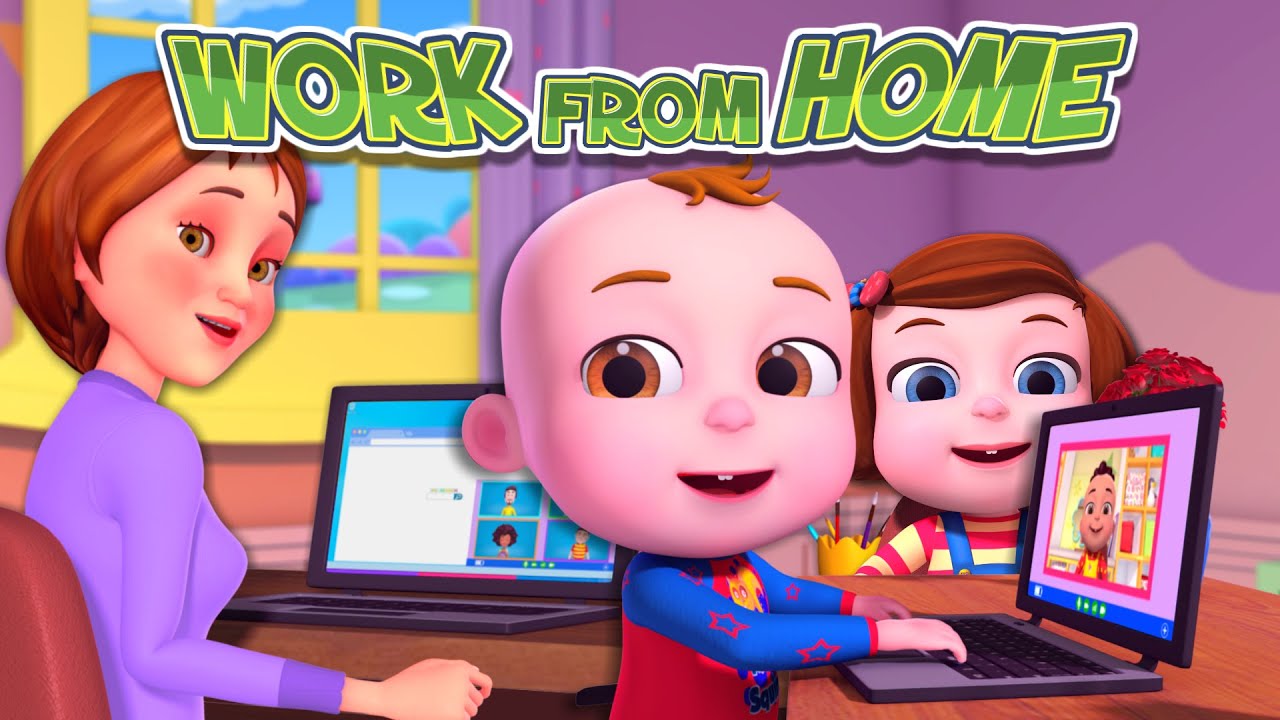 Work From Home Song | Demu & Friends Nursery Rhymes & Kids Songs ...