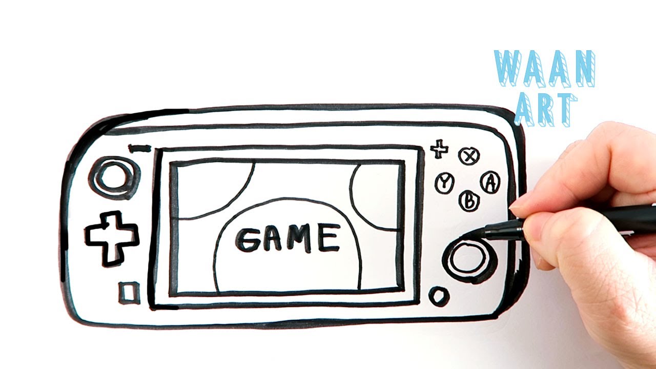 Drawing cartoon | 90s Game Boy Nintendo Switch Game วาดรูปเกมส์กด - YouTube