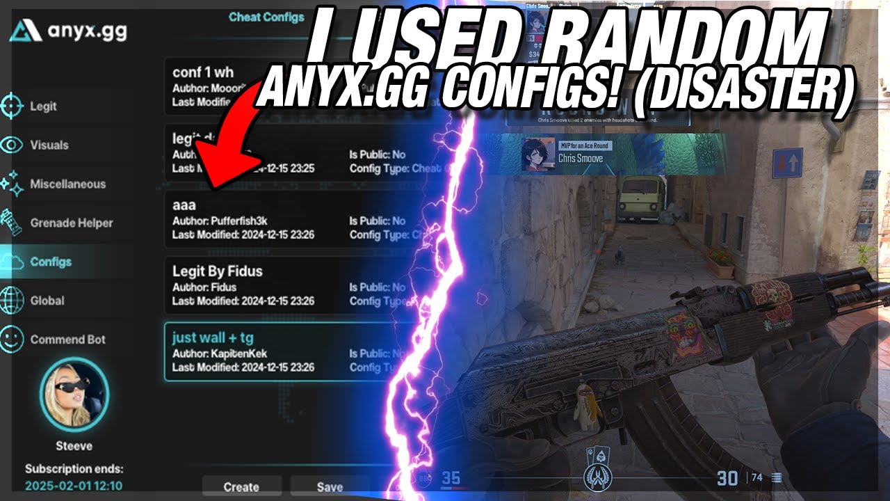 I Used RANDOM ANYX.GG Configs... | CS:2 Cheating - YouTube