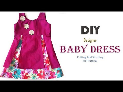 DIY Designer Baby Dress Cutting And Stitching full Tutorial - YouTube