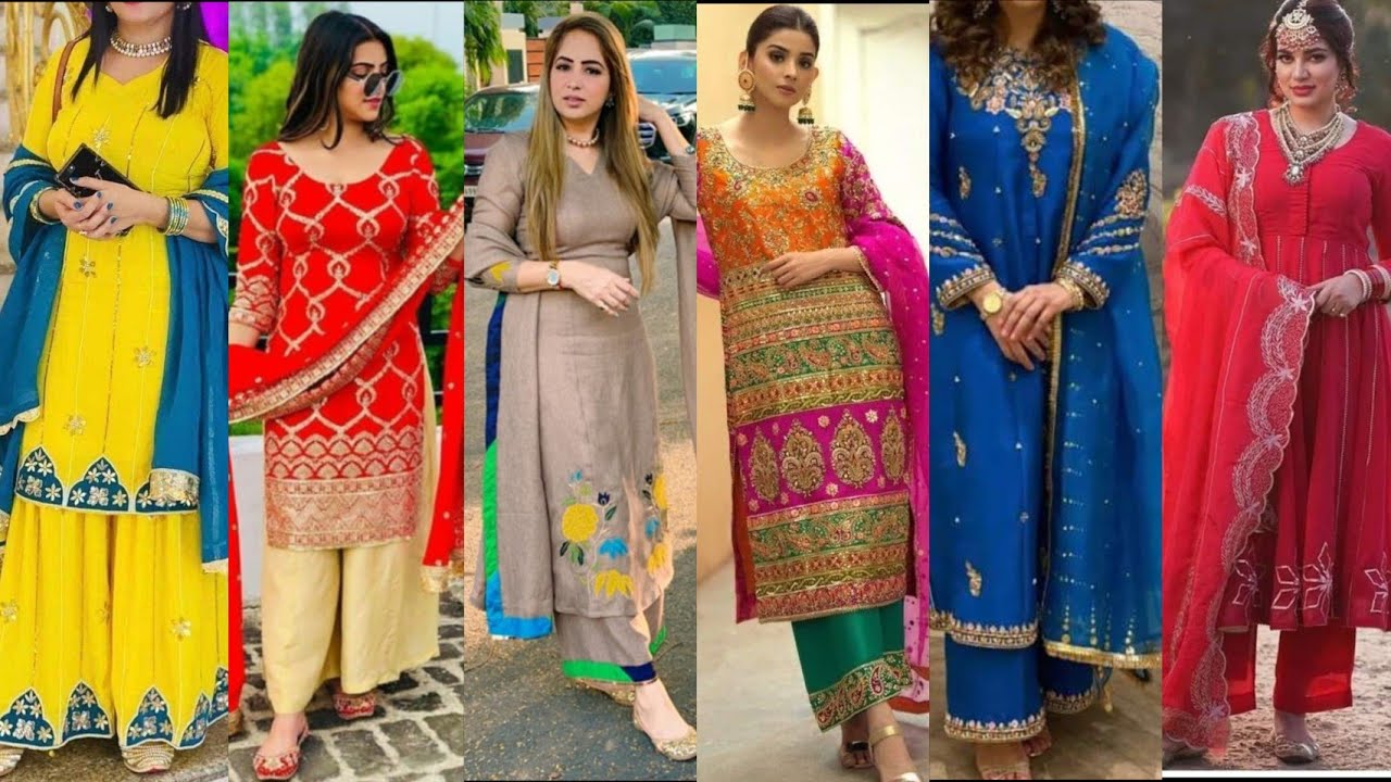 Latest plazo suit design collection 2023 | Circle plazo design ideas ...