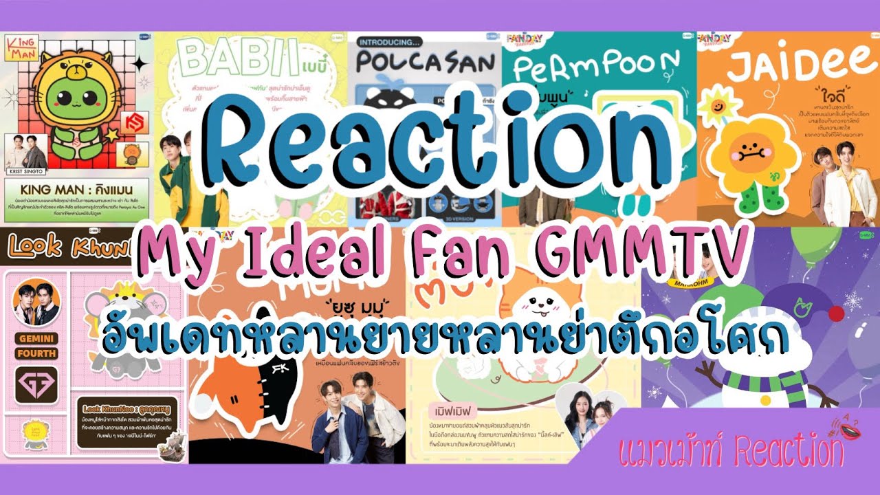 Reaction My Ideal Fan GMMTV เปิดตัวเปิดใจ ยัยแมวตามศิลปินคู่ไหนอยู่บ้าง ...