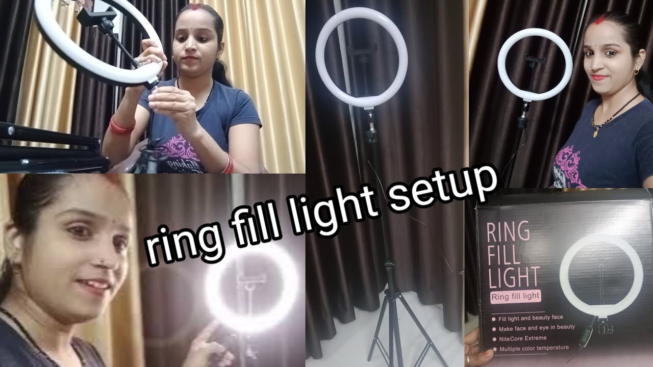 ring fill light setup | ring fill light kaise lagaye vlog| ring light ...