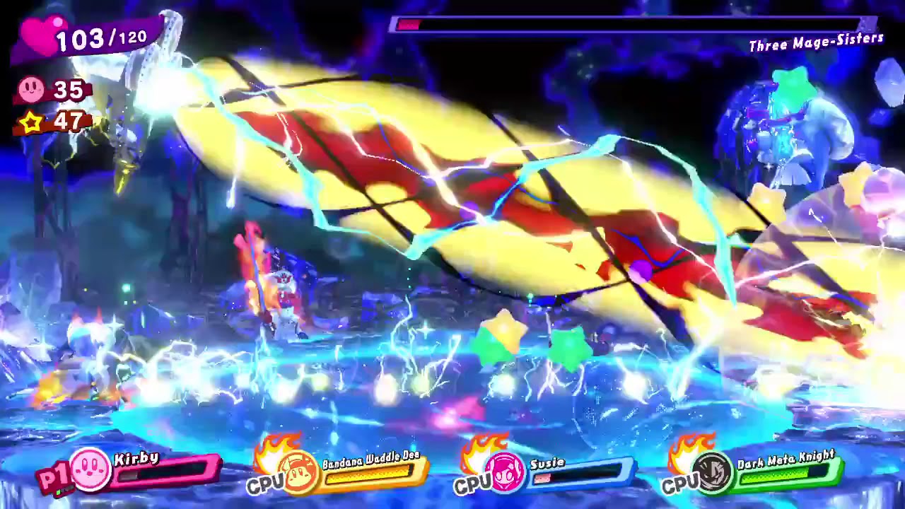 Kirby Star Allies Kirby, Bandana Waddle Dee, Susie and DMK VS Parallel ...