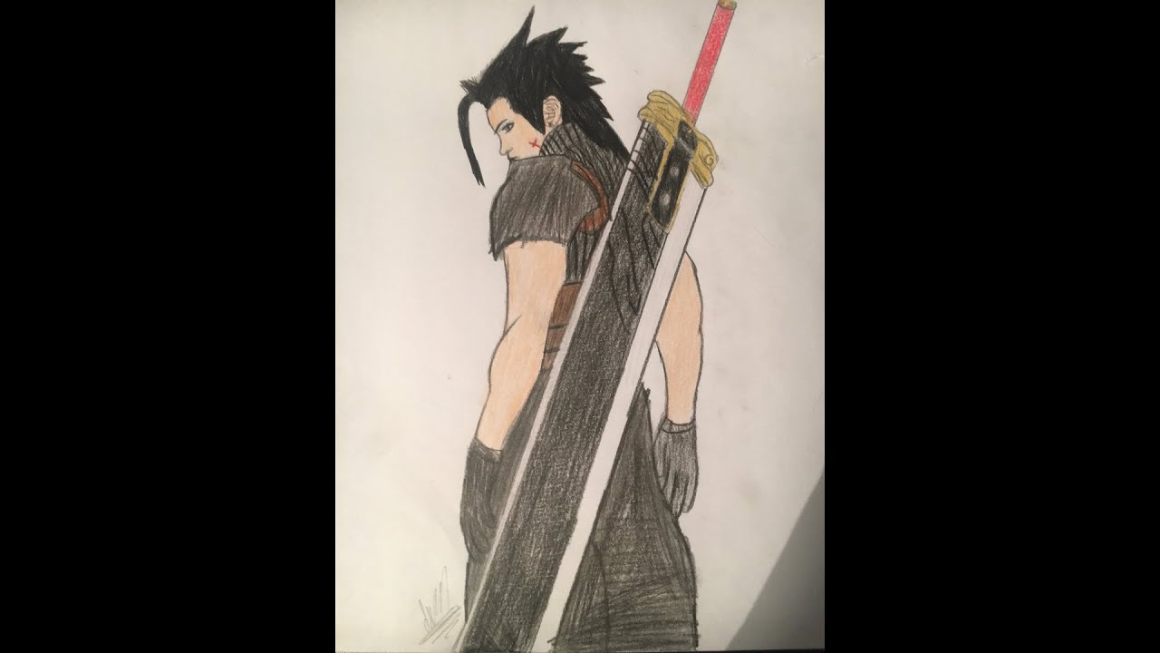 Drawing Zack Fair - YouTube