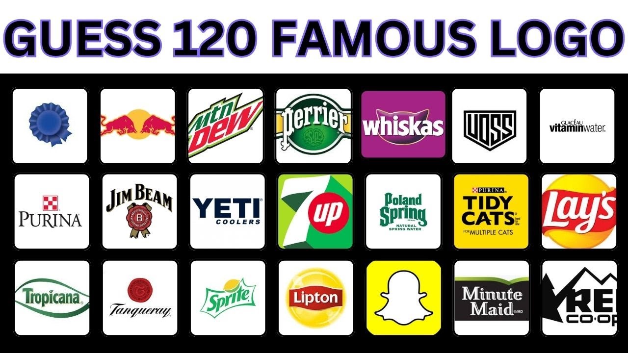 Guess the Logo Challenge: Can You Name All 120 Famous Logos in 3 ...