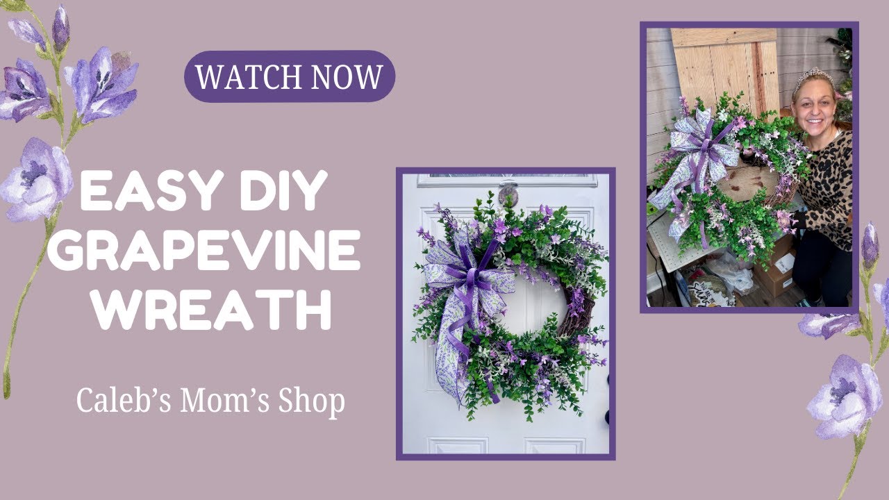 How to Make a SPRING GRAPEVINE WREATH Tutorial | Everyday Wreath Tutorial #diy #tutorial - YouTube