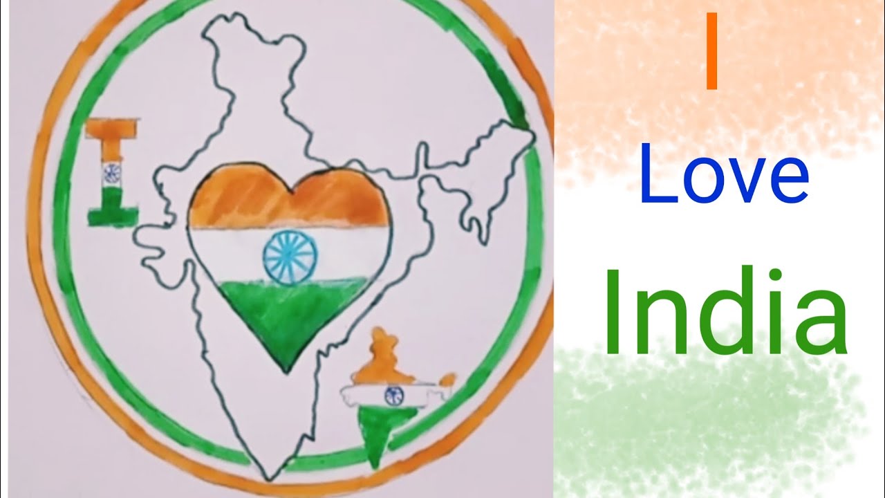 I Love India | art | Drawing - YouTube