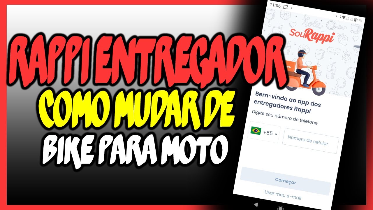 Como mudar de Bike para Moto no aplicativo Rappi Entregador. - YouTube
