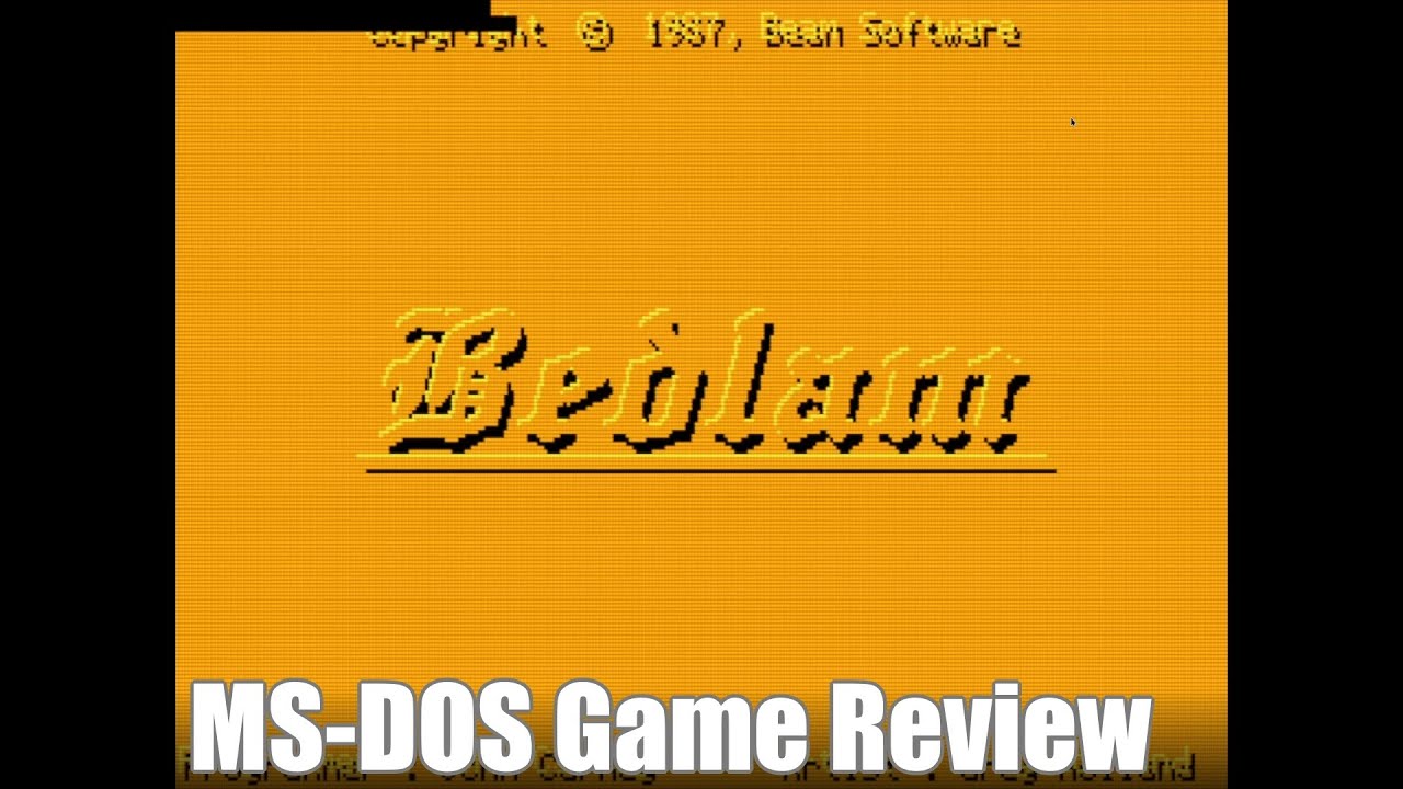 Bedlam - 1988 - MS-DOS Game Review - YouTube