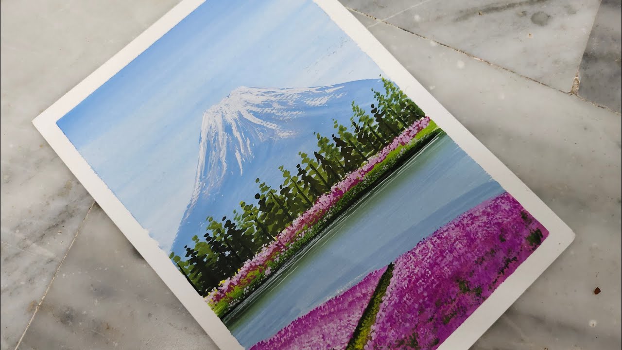 easy poster colour drawing for beginners and students - YouTube