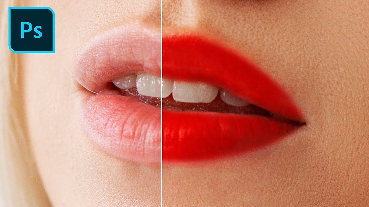Create Highly Realistic Lipstick in Photoshop I Cách son môi trong ...