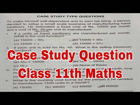 Case Study Question 11th Maths Ch-2 Relation & Function l To make ...
