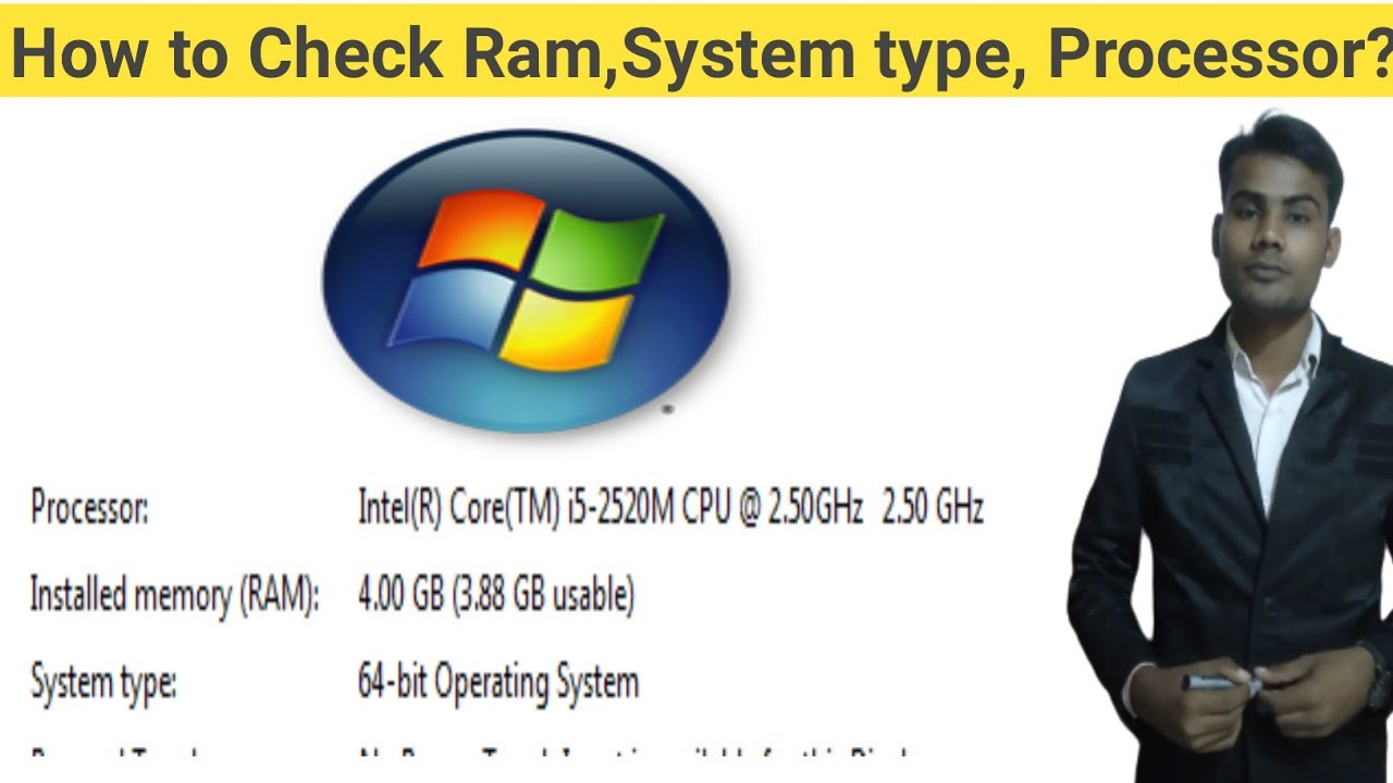 How can you check your laptop's processor, RAM, system type and ...