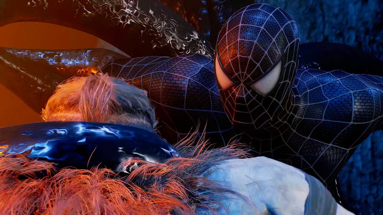 GuitarthVader's Raimi Black Suit Vs Kraven Boss Fight - Marvel's Spider ...