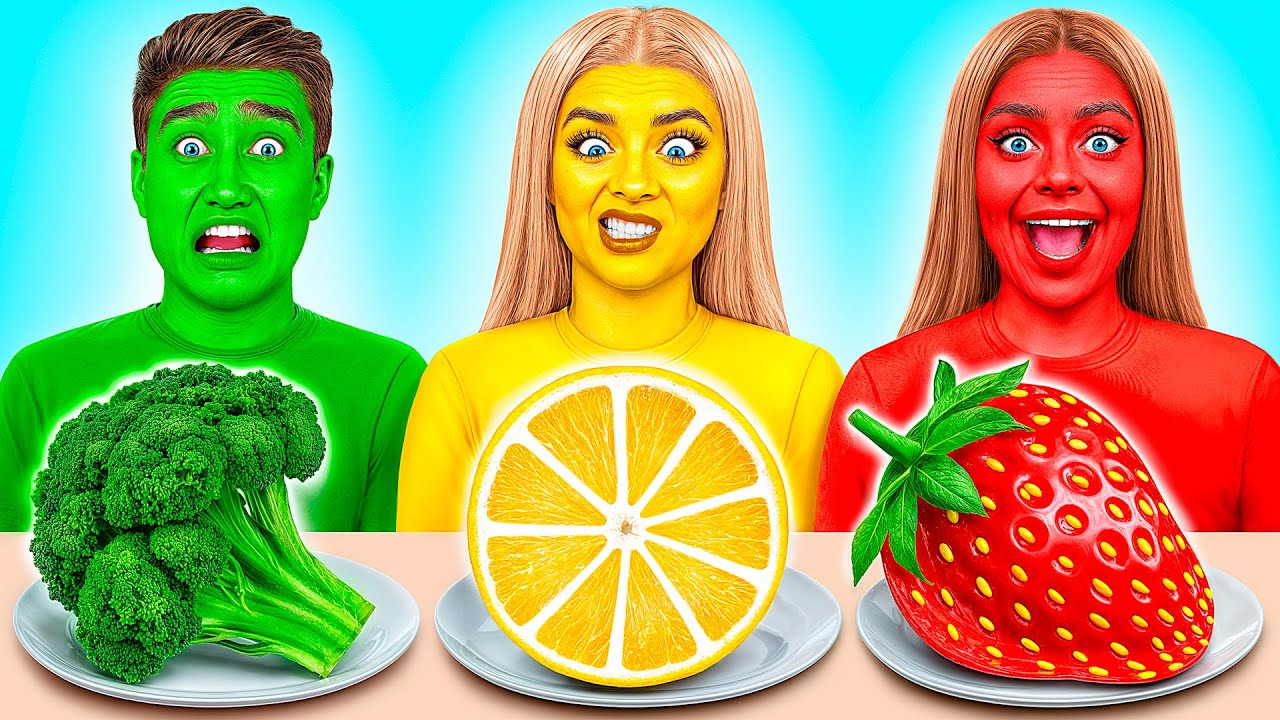 Nourriture des Mêmes Couleurs Défi | Astuces Culinaires Amusantes par ...