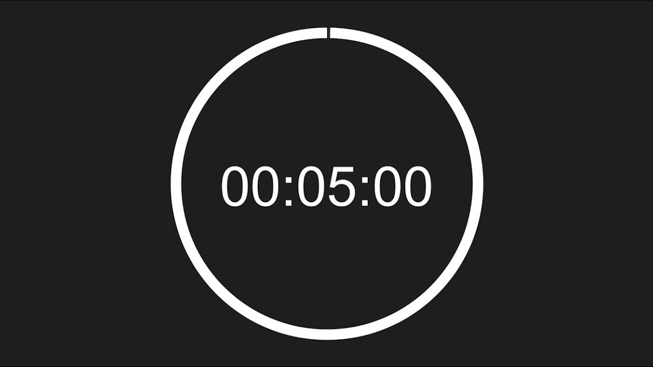 ⏰ 5 Minute Timer with Circular Progress Bar: Stay Focused with End ...