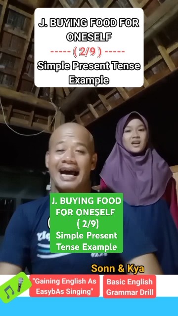 J. BUYING FOOD FOR ONESELF ( 2/9) Simple Present Tense Example | Basic English Grammar Drill # ...