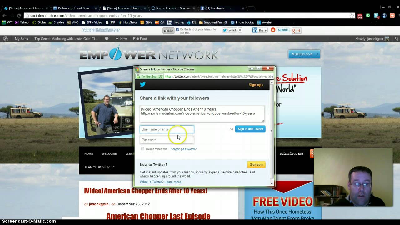 How to use Social Media Bar to post to Facebook - YouTube