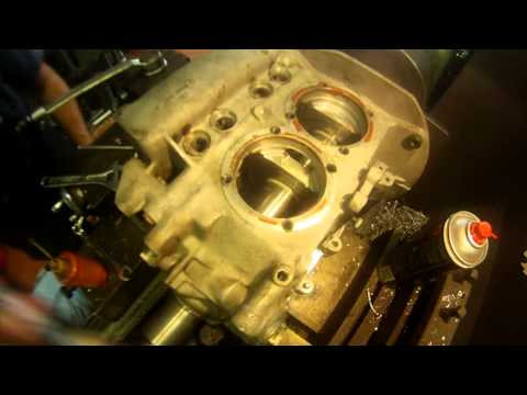 VW T1 case , 411/T4 line bore - YouTube