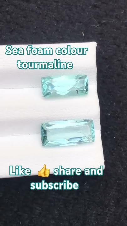 Price: 55k6.45 carets beautiful sea foam color tourmaline faceted from ...