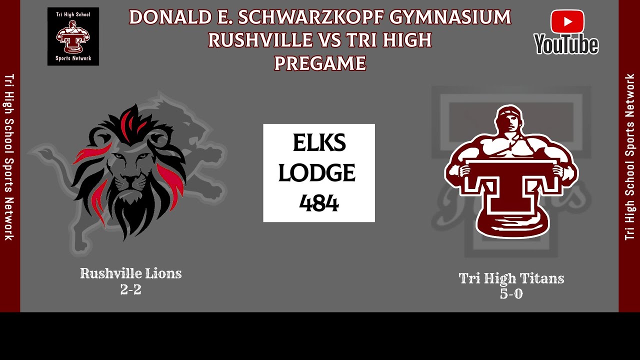 Girls Varsity Basketball Tri High Titans vs Rushville Lions - YouTube