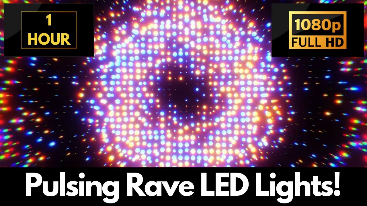 Pulsing Multi-Colored LED's Screensaver – 1 HOUR Satisfying Background ...
