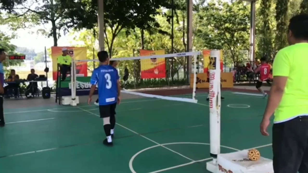 Sunback spike sepak takraw memang keren abisssss - YouTube