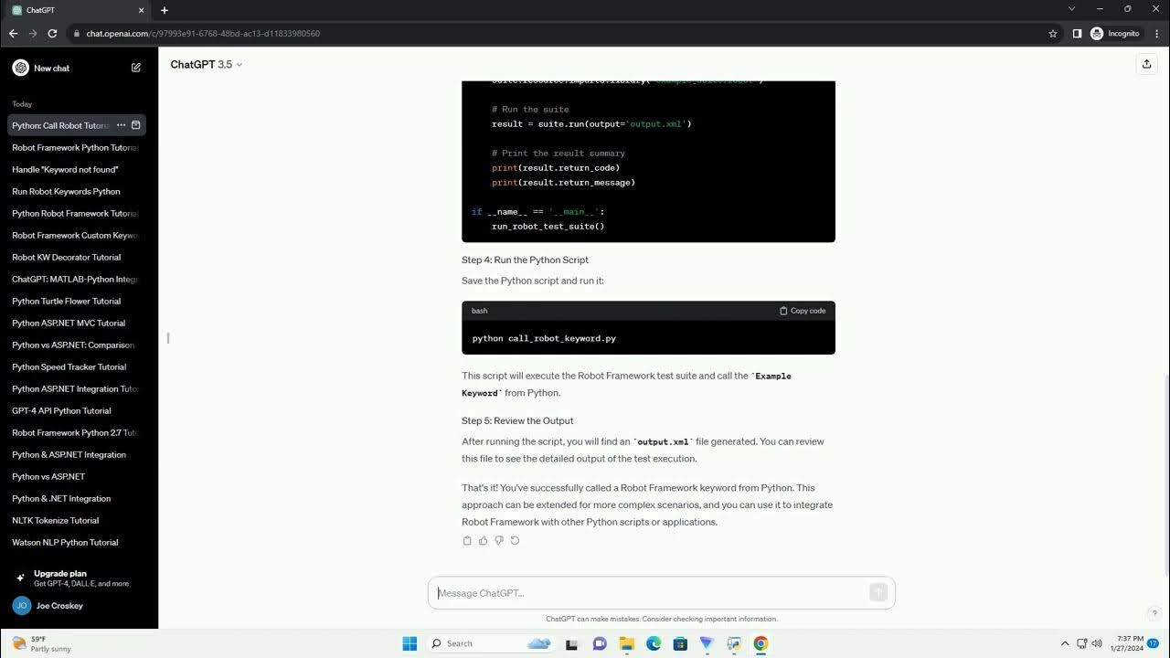 python call robot framework keyword - YouTube
