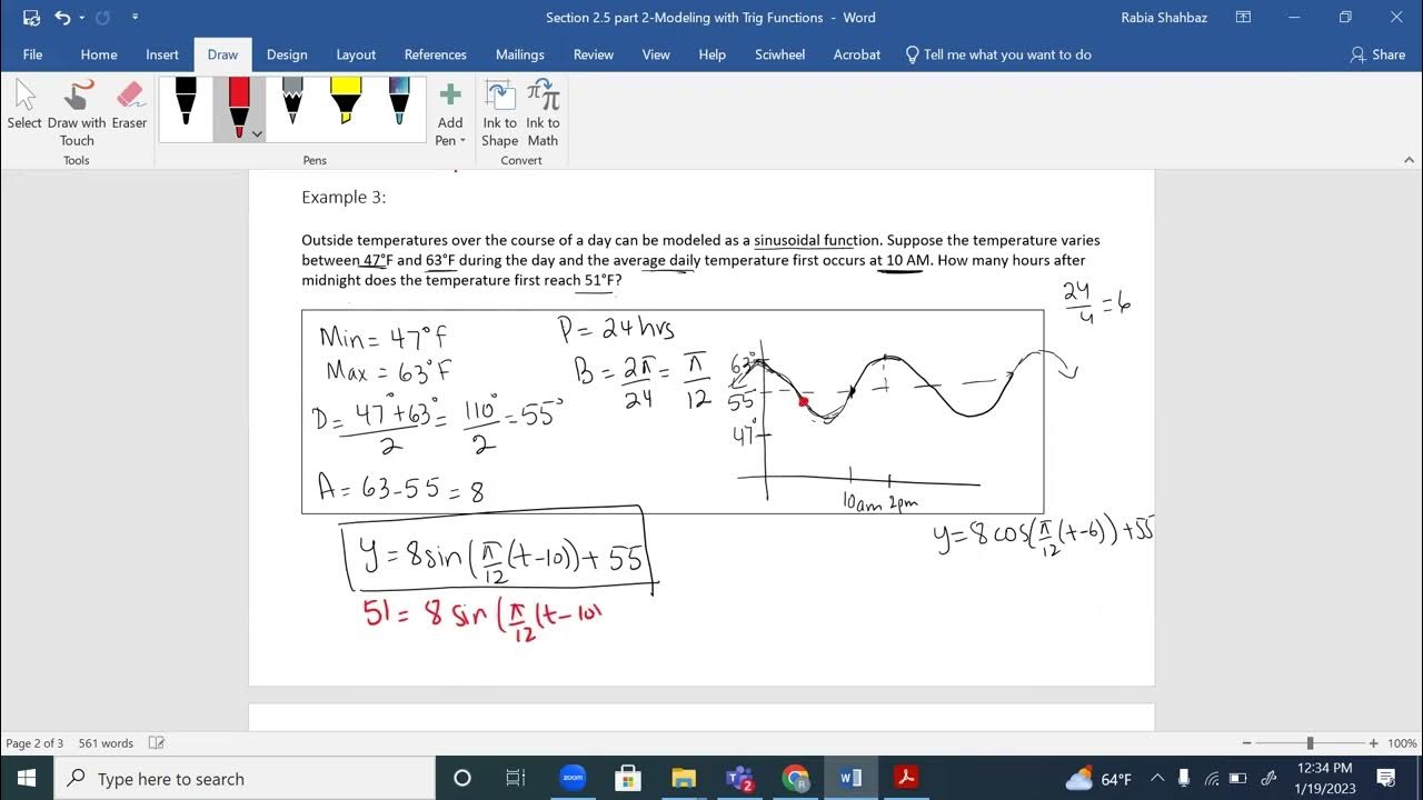 Modeling with Trig Video - YouTube