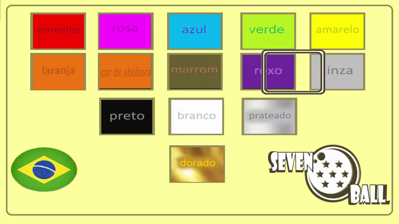 Colors in Portuguese - YouTube