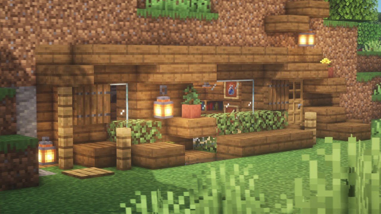 Minecraft - How to Build a Simple Mountain House - YouTube