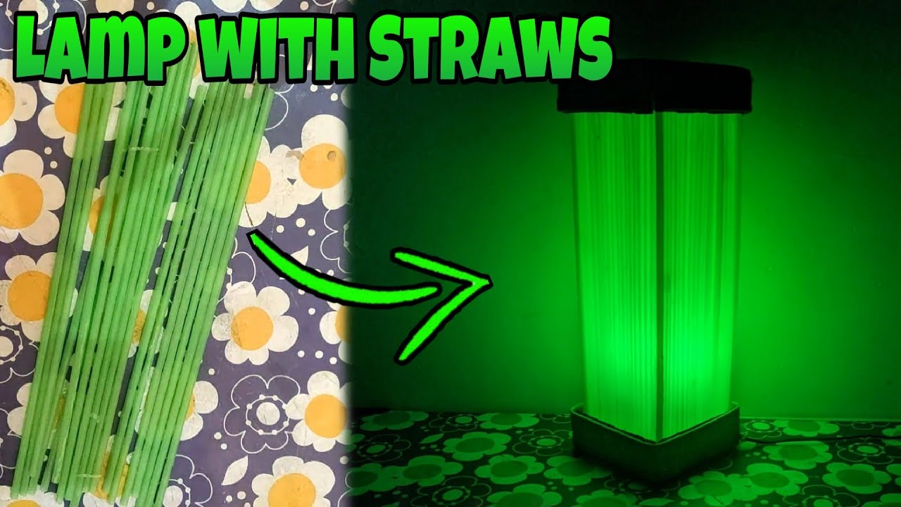 How to make a DIY Lamp with Straws | CraftCraver - YouTube
