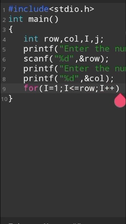 Rows and Columns in C language | C tutorial #shorts #programming - YouTube