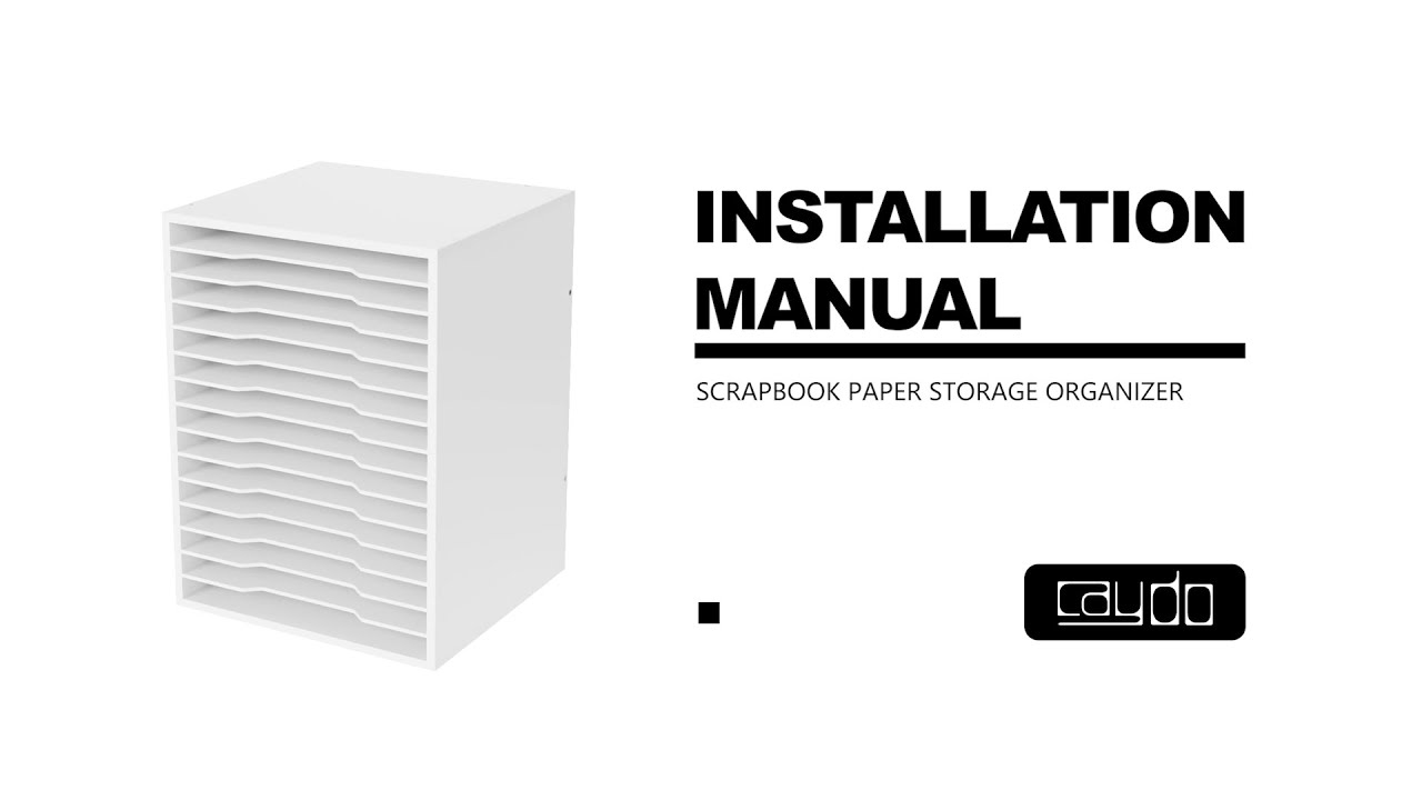 How to Assemble the 15-Slot Scrapbook Paper Storage - YouTube